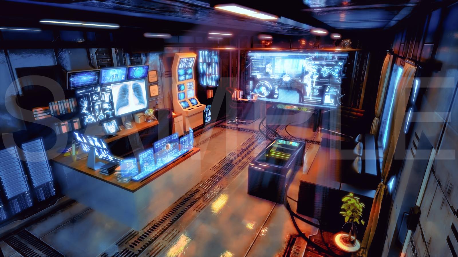 サイバーパンク、近未来SFの街の外観背景素材を21枚追加しました。 | digitalelf